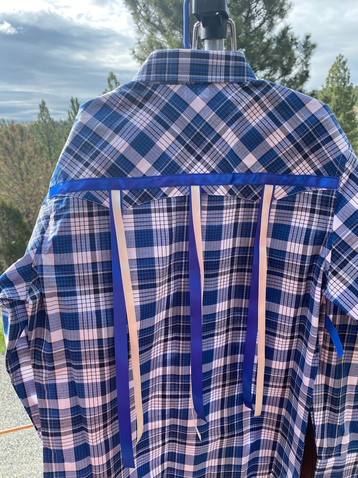 Native American Made Boy's Blue Plaid Contemporary/western - Etsy