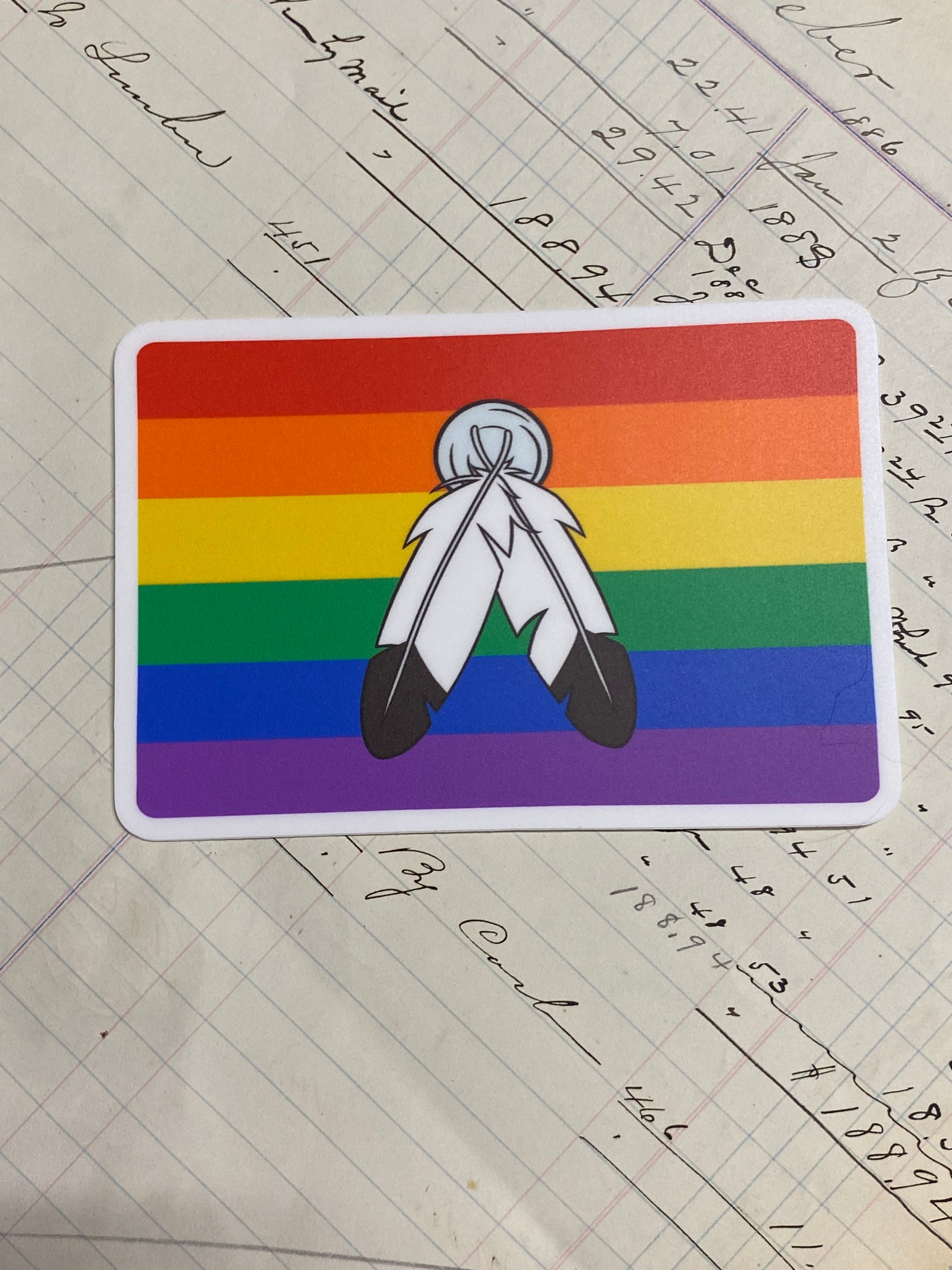 Native American Made Two-spirit Pride Vinyl Sticker - Etsy
