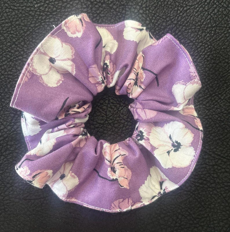 Native American Made Floral Print Hair Scrunchies, Ponytail, Hair Tie ...