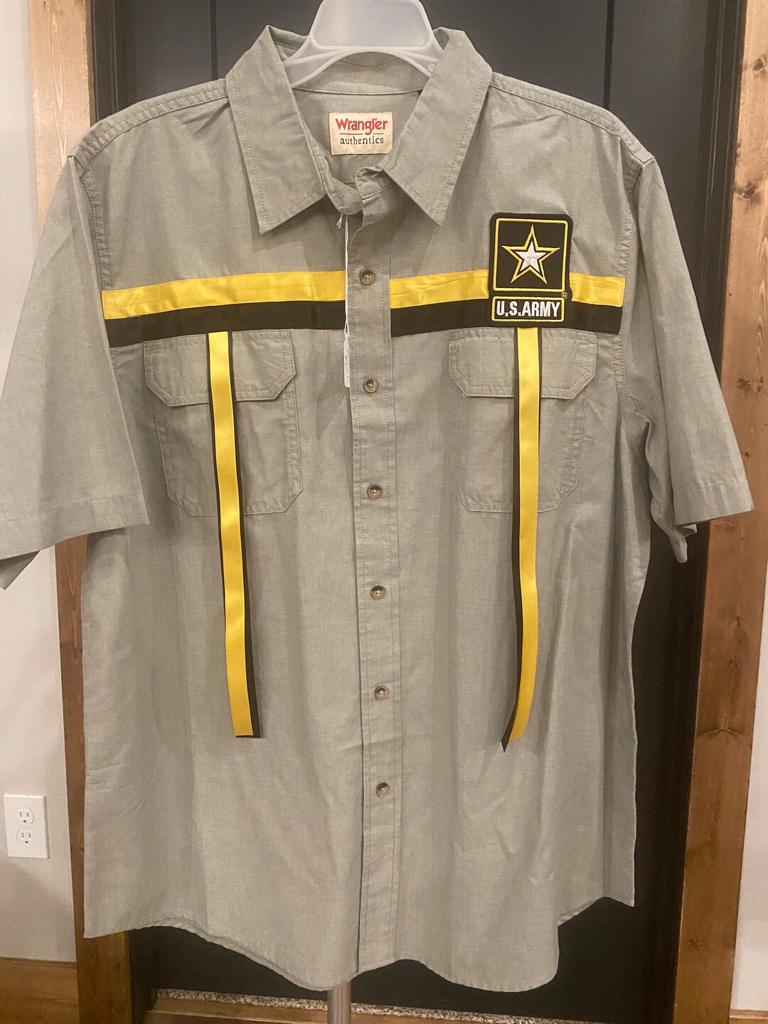 Native American Made Men’s Green Army Veteran Ribbon Shirt - Large - Etsy