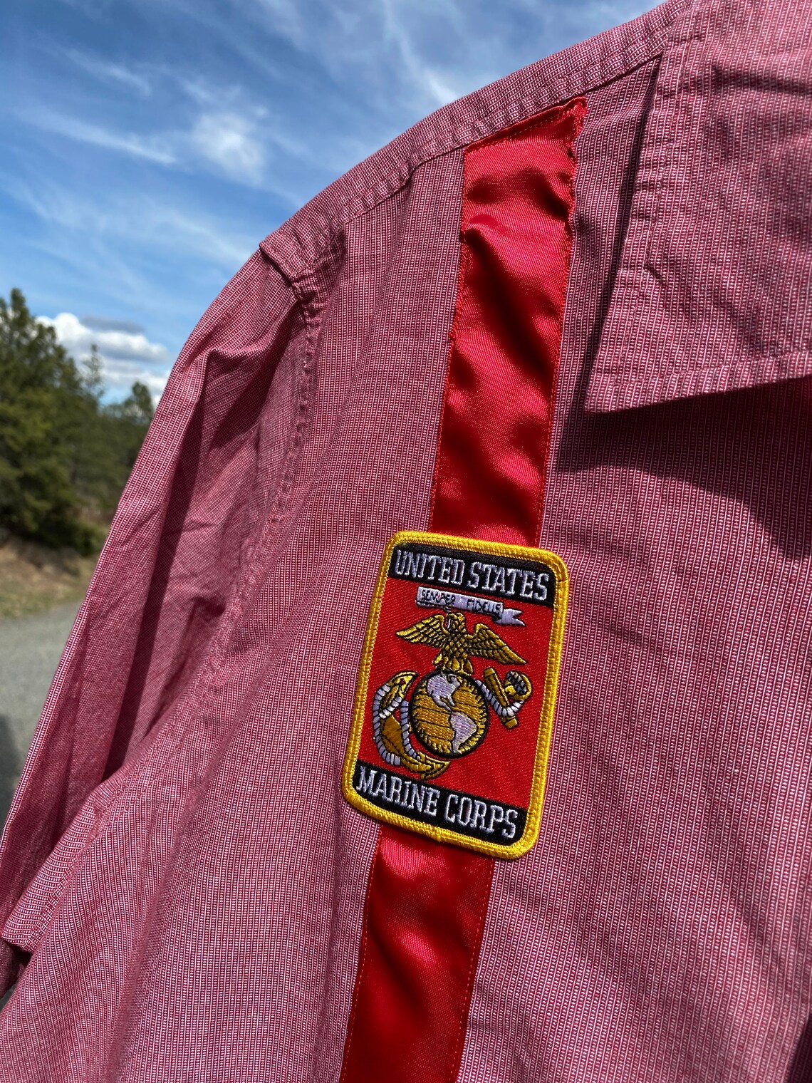 Native American Made Marine Corps Veteran Ribbon Shirt - XLT - Etsy