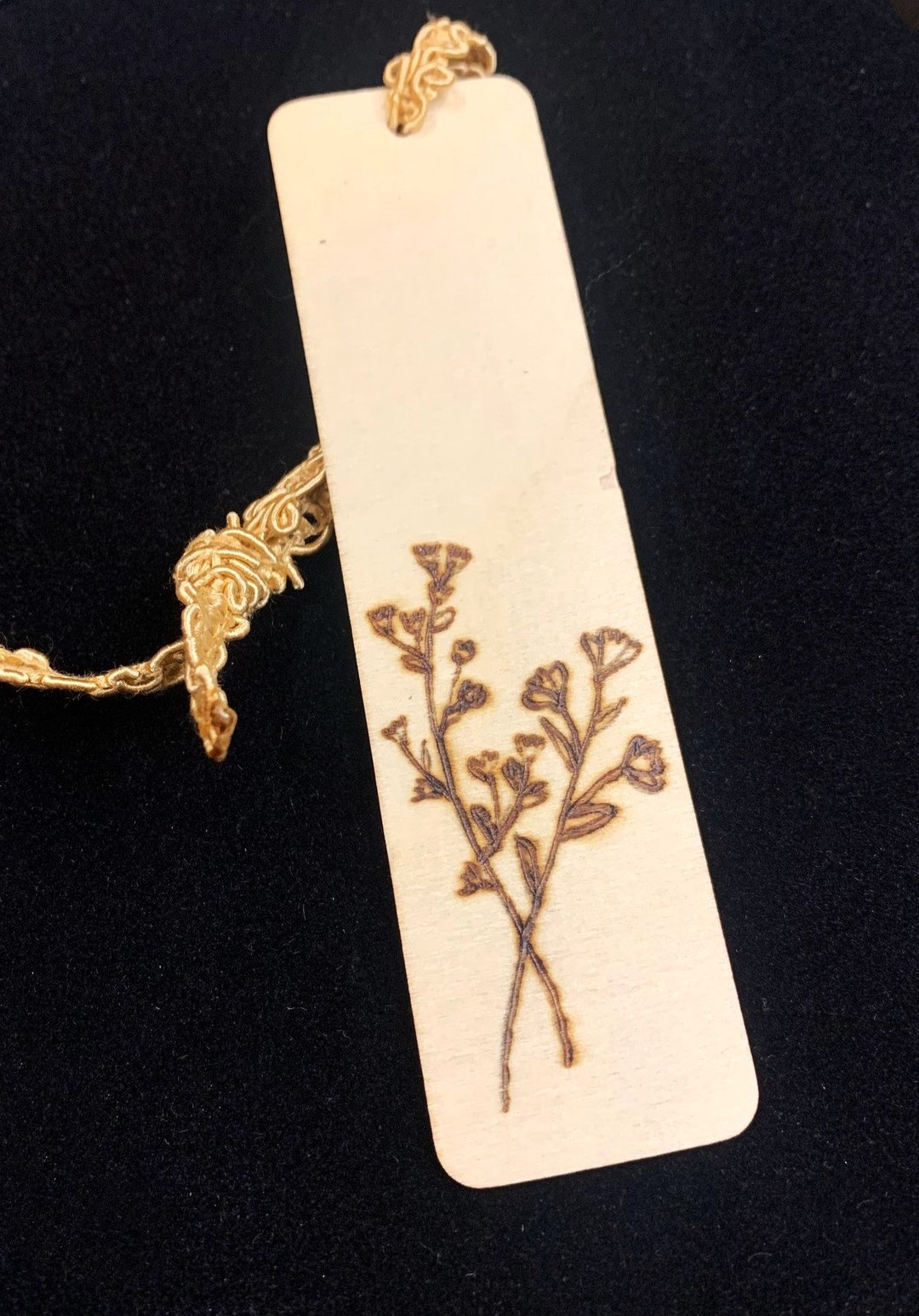 Wildflower Bouquet Wood Bookmark - Office Stationery & Supplies - Etsy