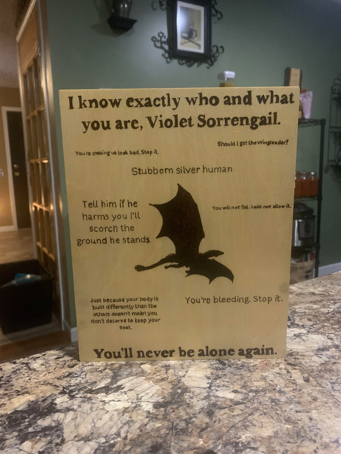 Fourth Wing | Officially Licensed | Tairn Quotes - Etsy