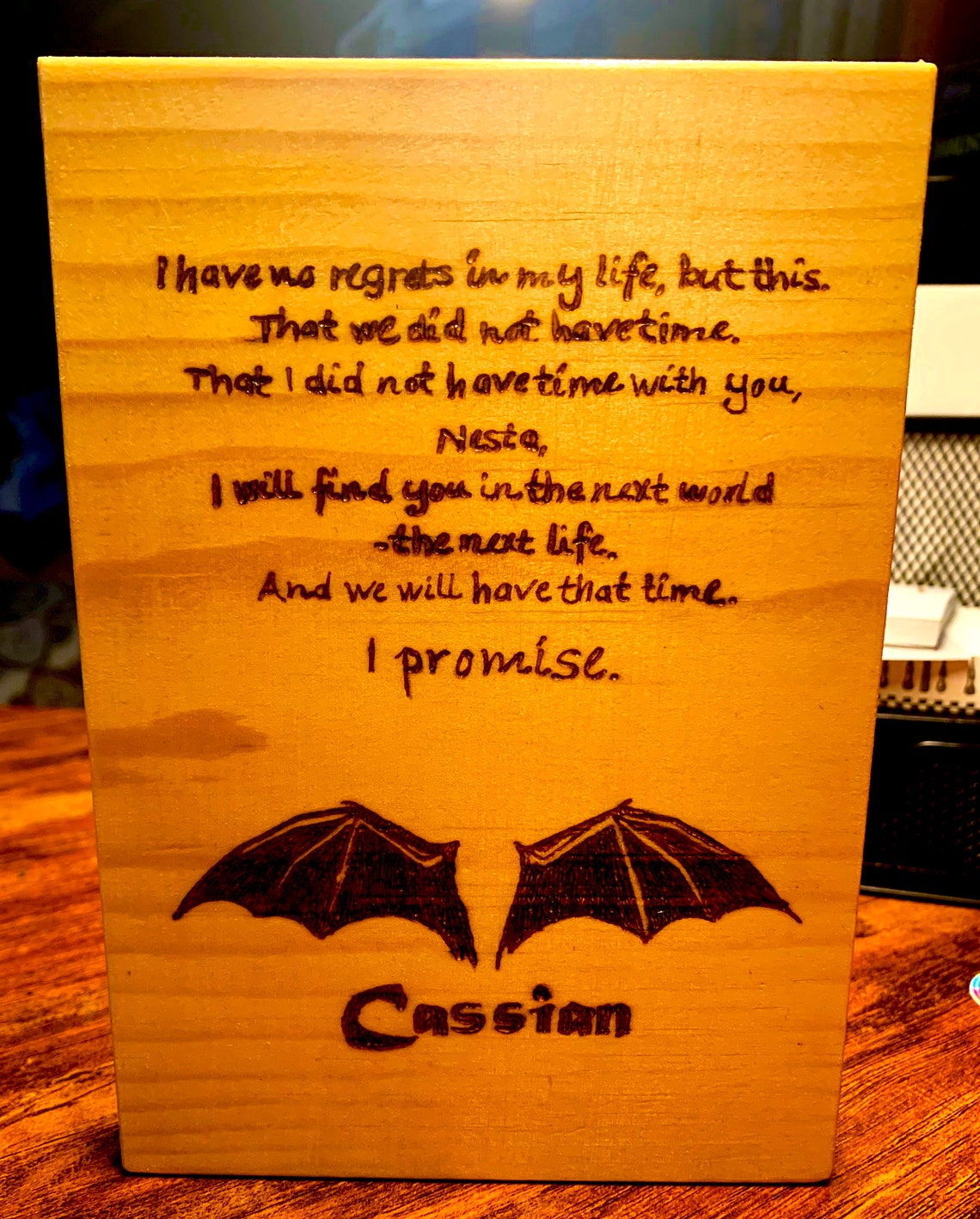 ACOTAR Cassian Quote Plaque - Etsy