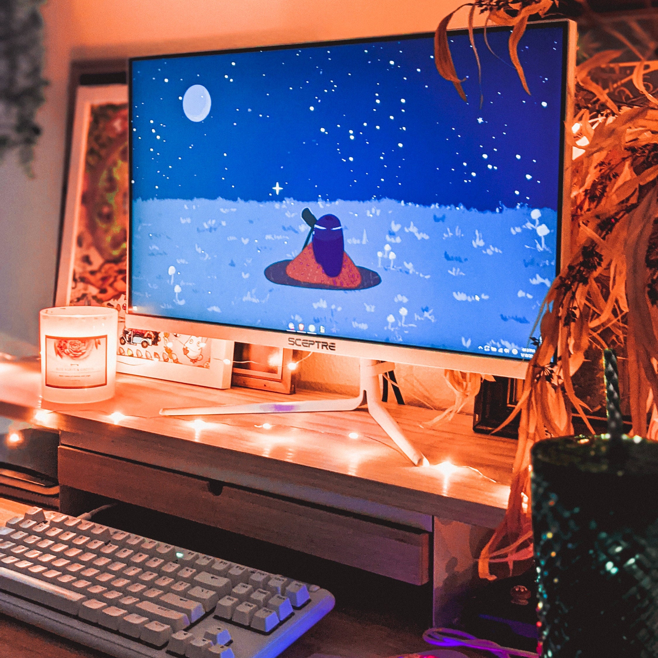 ANIMATED Cozy Night Sky Background | Digital Download | Twitch Stream ...