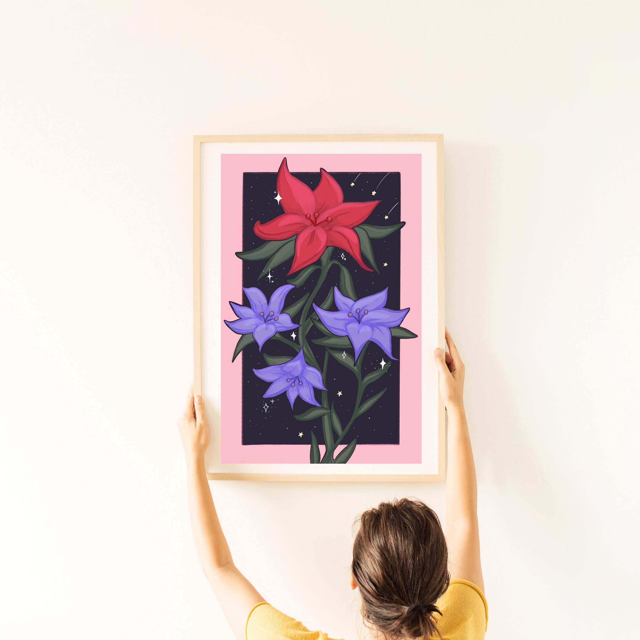 FFXIV Lilies Art Print | FFXIV Art | White Mage Art Poster | Final ...