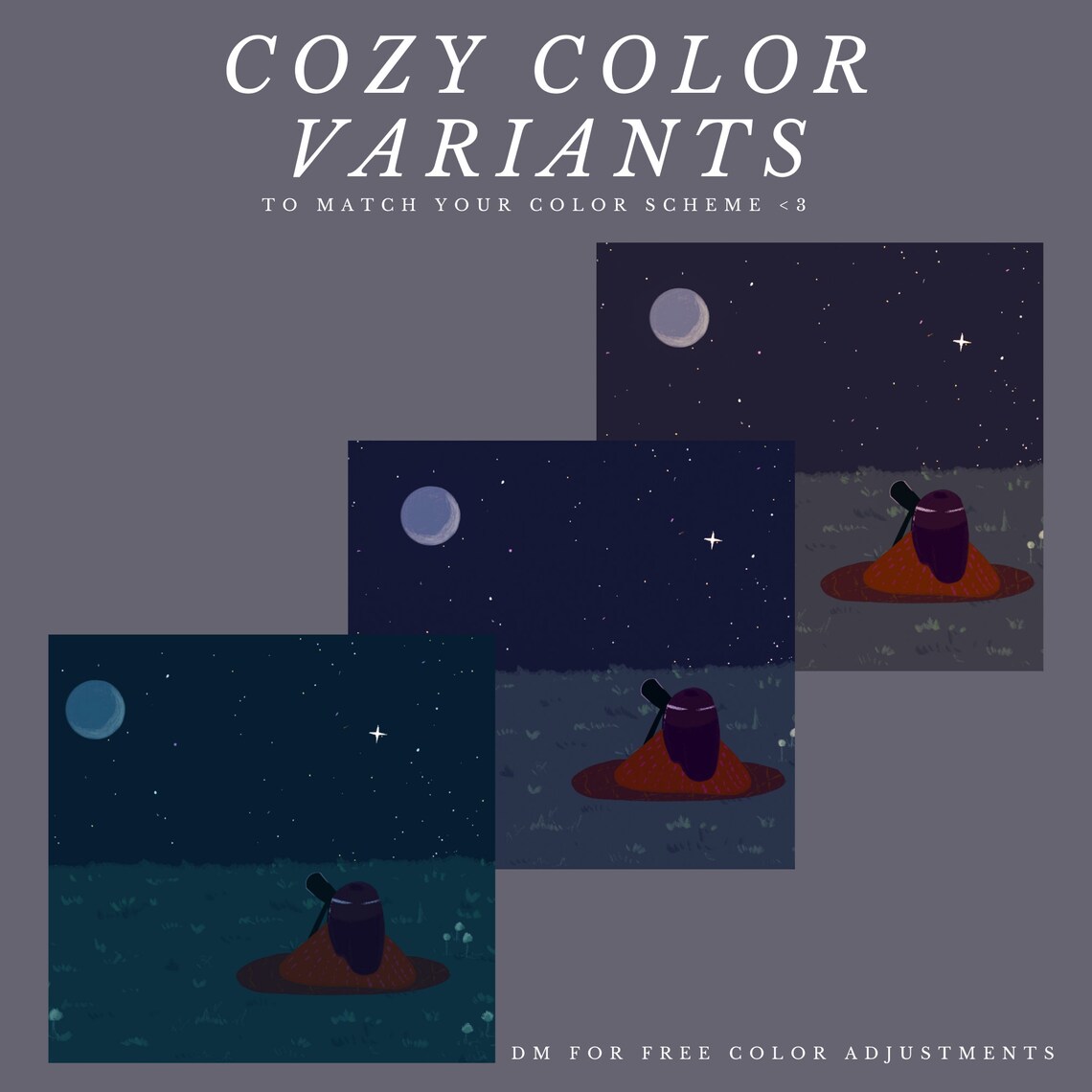 ANIMATED Cozy Night Sky Background | Digital Download | Twitch Stream Screen | Stargazer ...