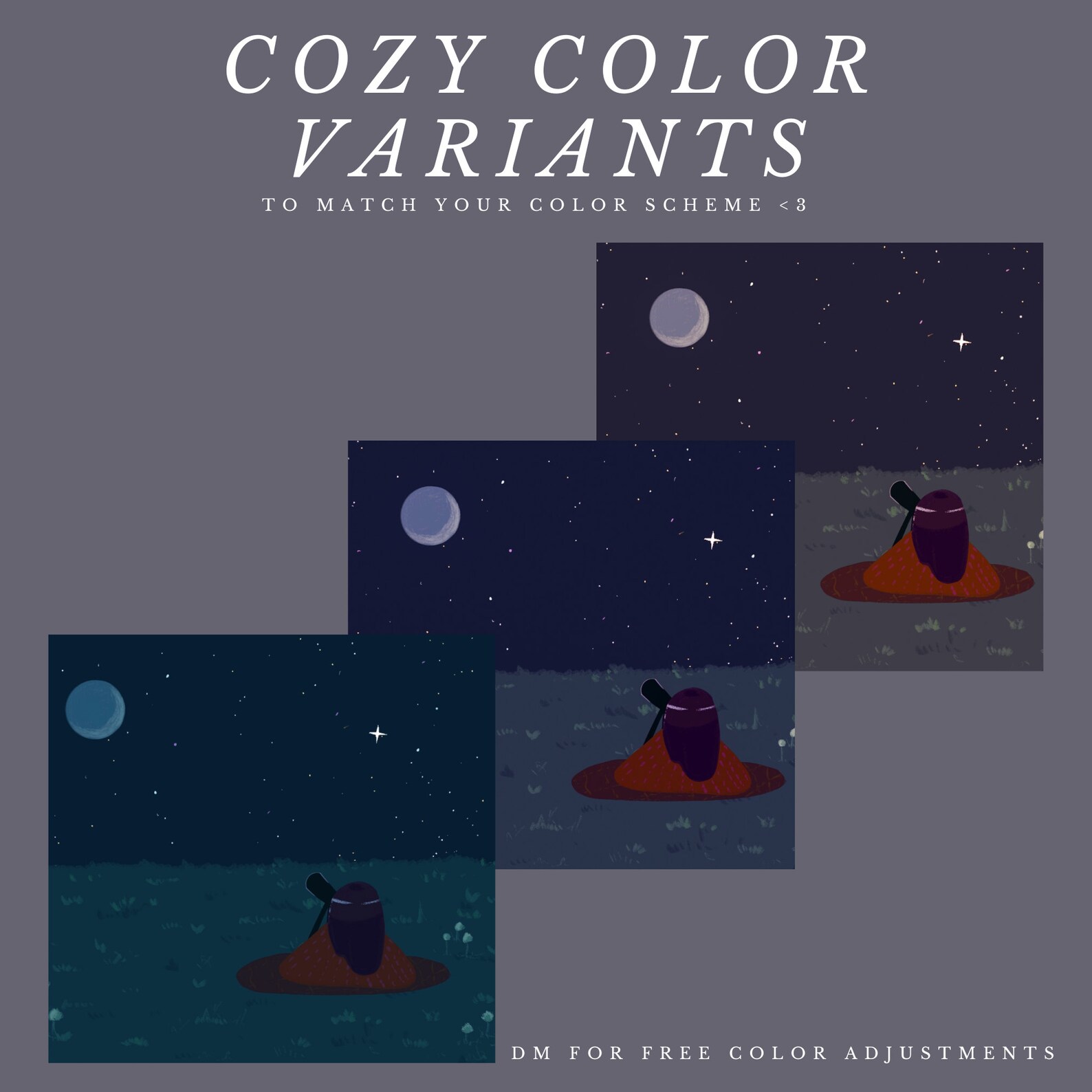 ANIMATED Cozy Night Sky Background | Digital Download | Twitch Stream ...