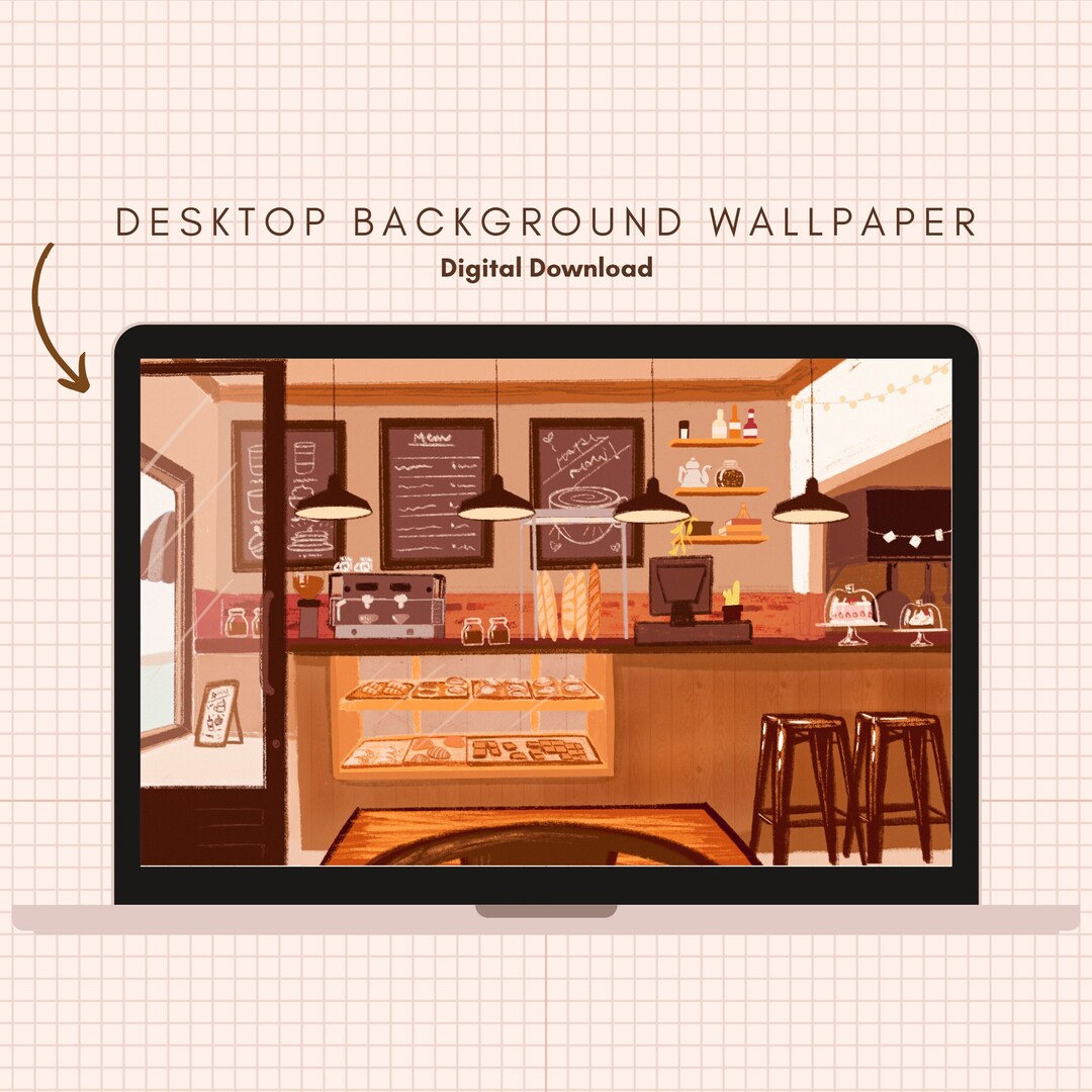 Cozy Cafe Desktop Wallpaper Cozy Cafe Desktop Background - Etsy