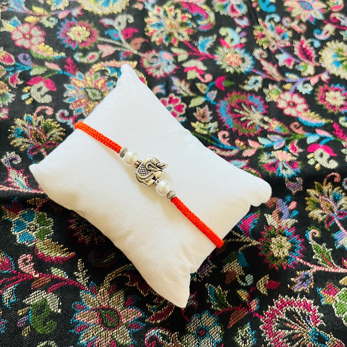 Peacock, Evil Eye, Elephant, Silver Rakhis, Modern Macrame Rakhis for ...