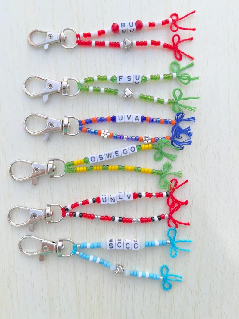 Custom College Keychains Personalized With University School Name 2 ...