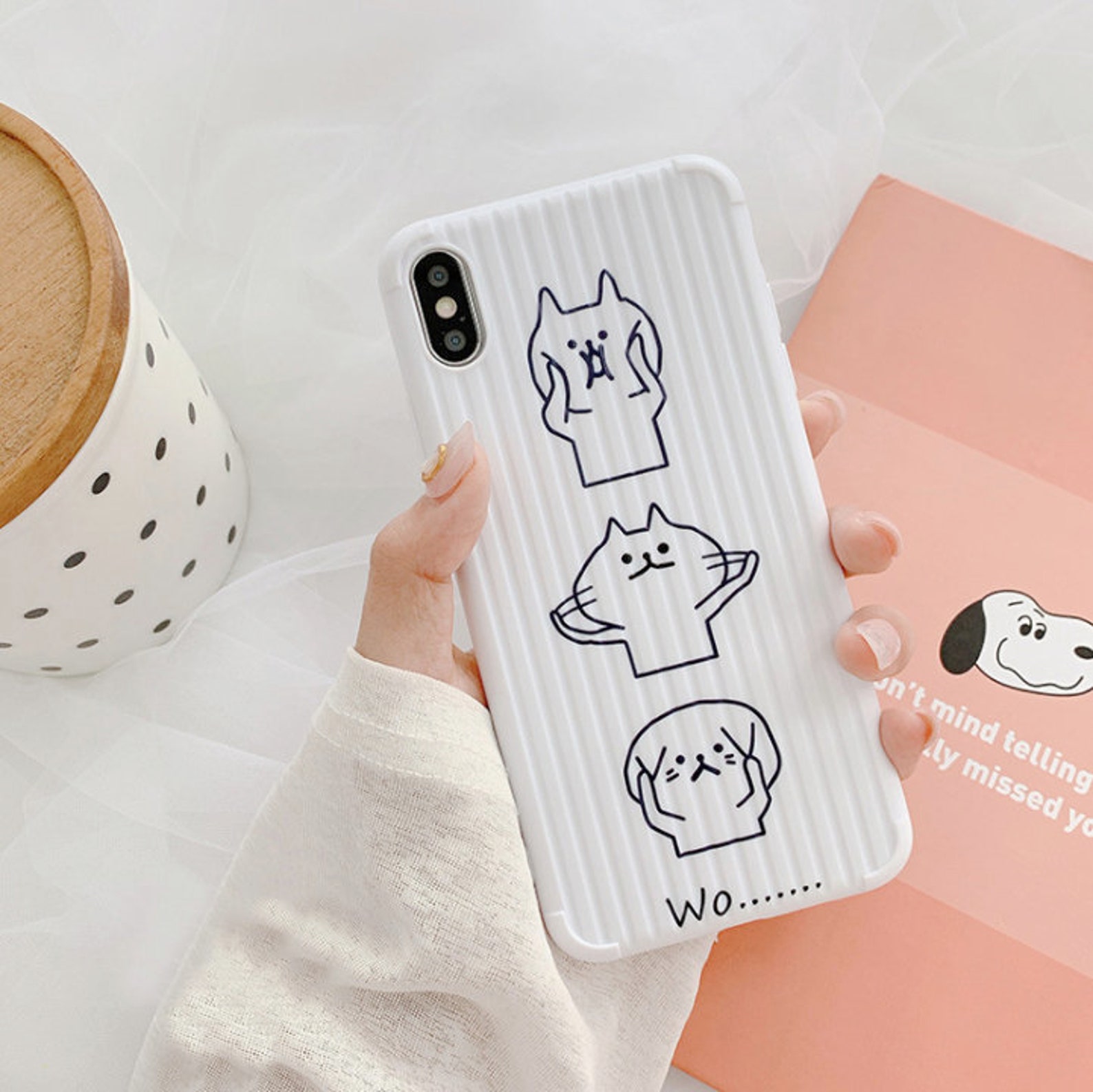 Simple, Cute iPhone Case, Cat, iPhone 11, iPhone 11 Pro, iPhone 11 Pro Max, iPhone XR, iPhone Xs ...