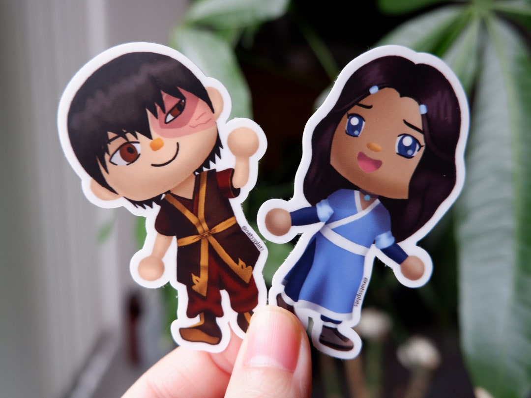 Zuko Katara Zutara Stickers | Animal Crossing Avatar ATLA Die Cut ...