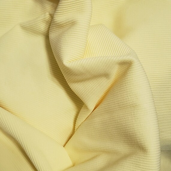Yellow 4 Way Stretch Spandex Rib Knit Soft Crosswise Stripes - Etsy
