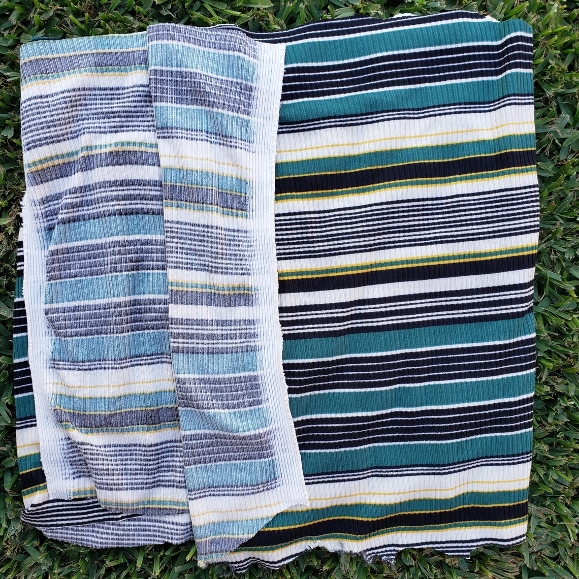 2 Way Stretch Black Stripes Poly Rayon Spandex Rib Fabric Sold by the ...