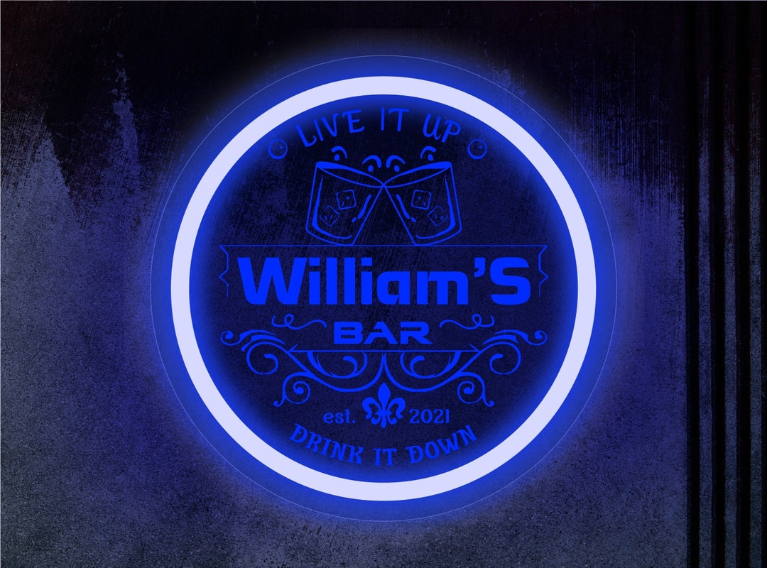 Custom Bar Neon Sign, Bar Sign for Home Bar, Personalized Bar Sign Led ...
