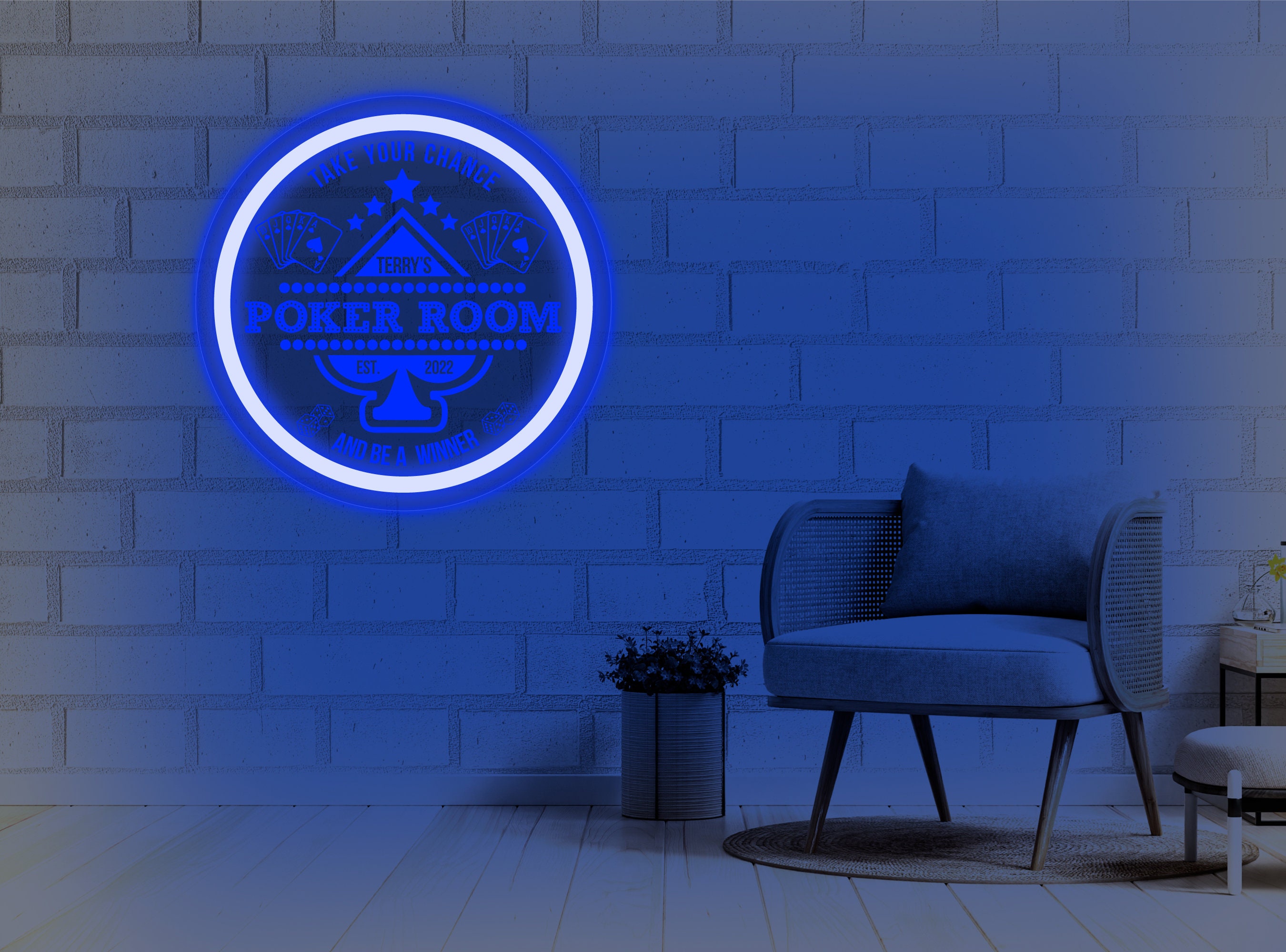 Poker Neon Sign, Playing Cards Neon Sign, Poker Led Sign, Poker Room ...