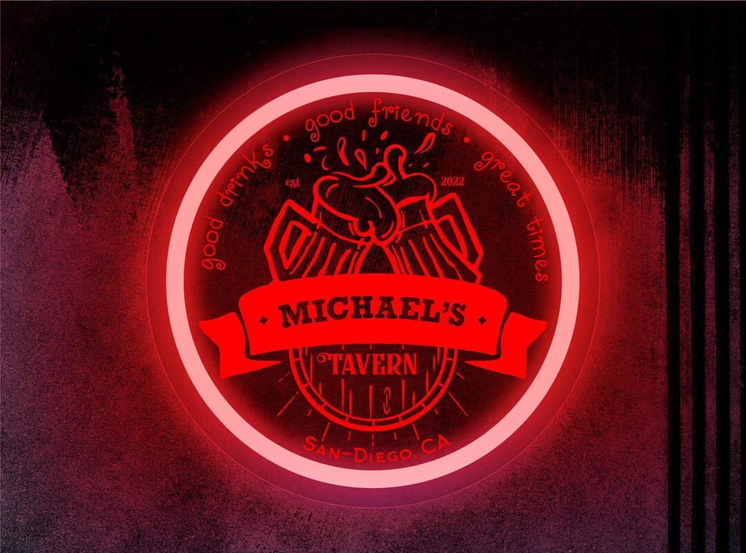 Personalized Tavern Sign, Tavern Sign Custom, Tavern Neon Sign, Tavern ...