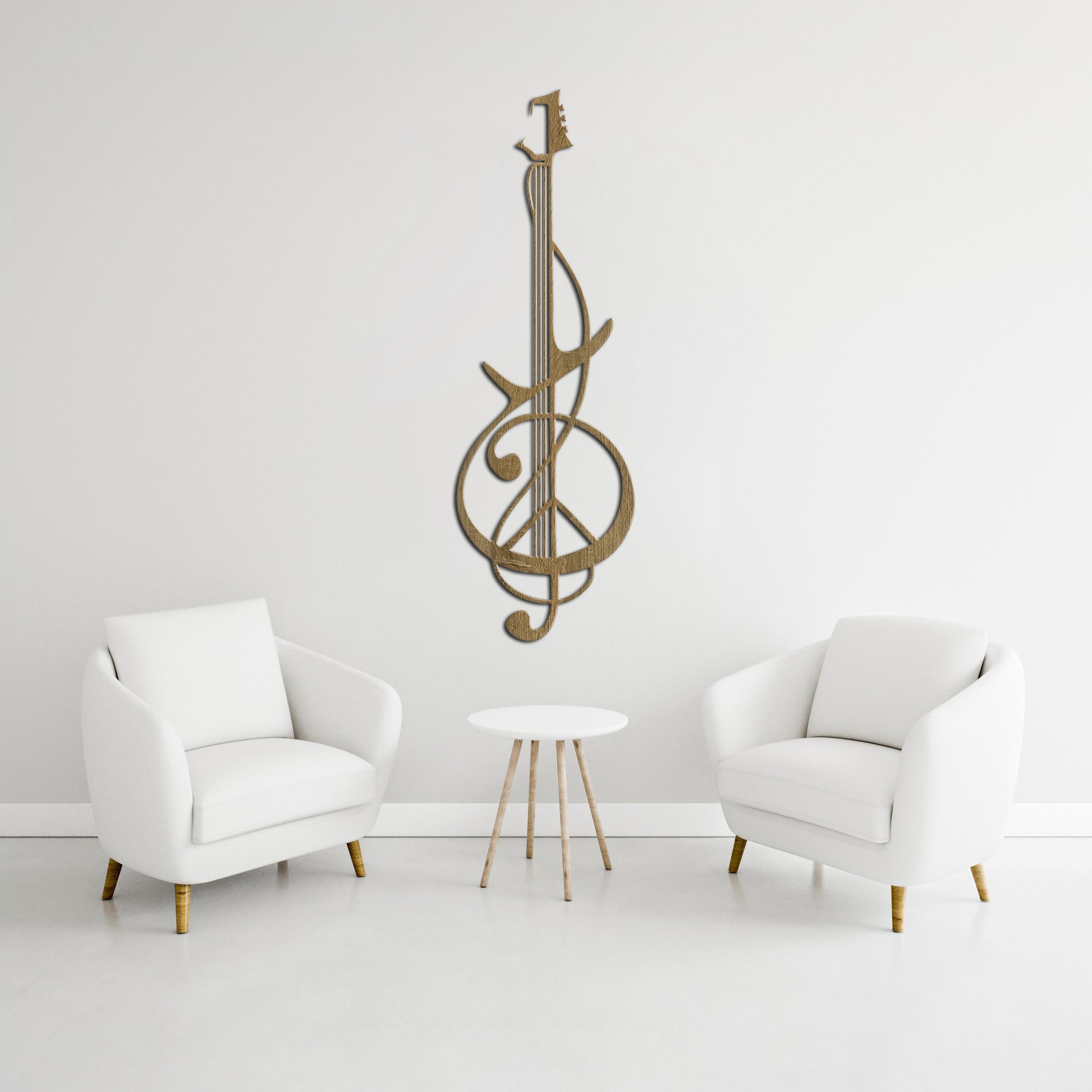 Music Wood Wall Art Music Wood Sign Treble Clef Wall Art - Etsy