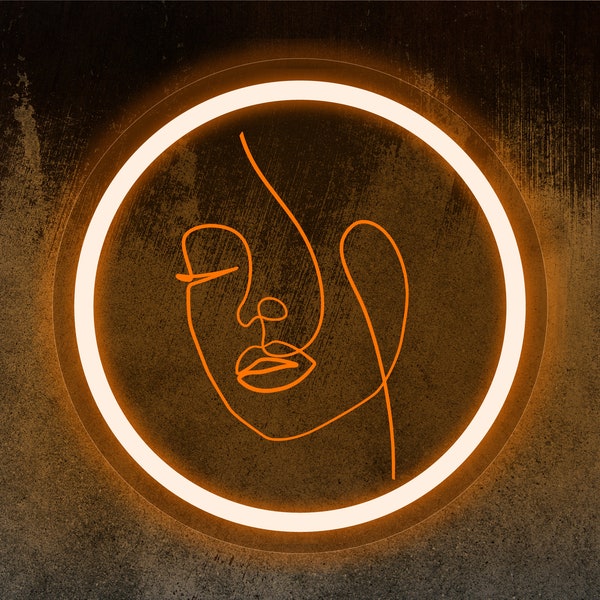 Neon Face Sign - Etsy