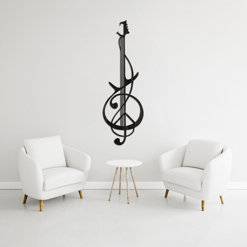 Music Wood Wall Art Music Wood Sign Treble Clef Wall Art - Etsy