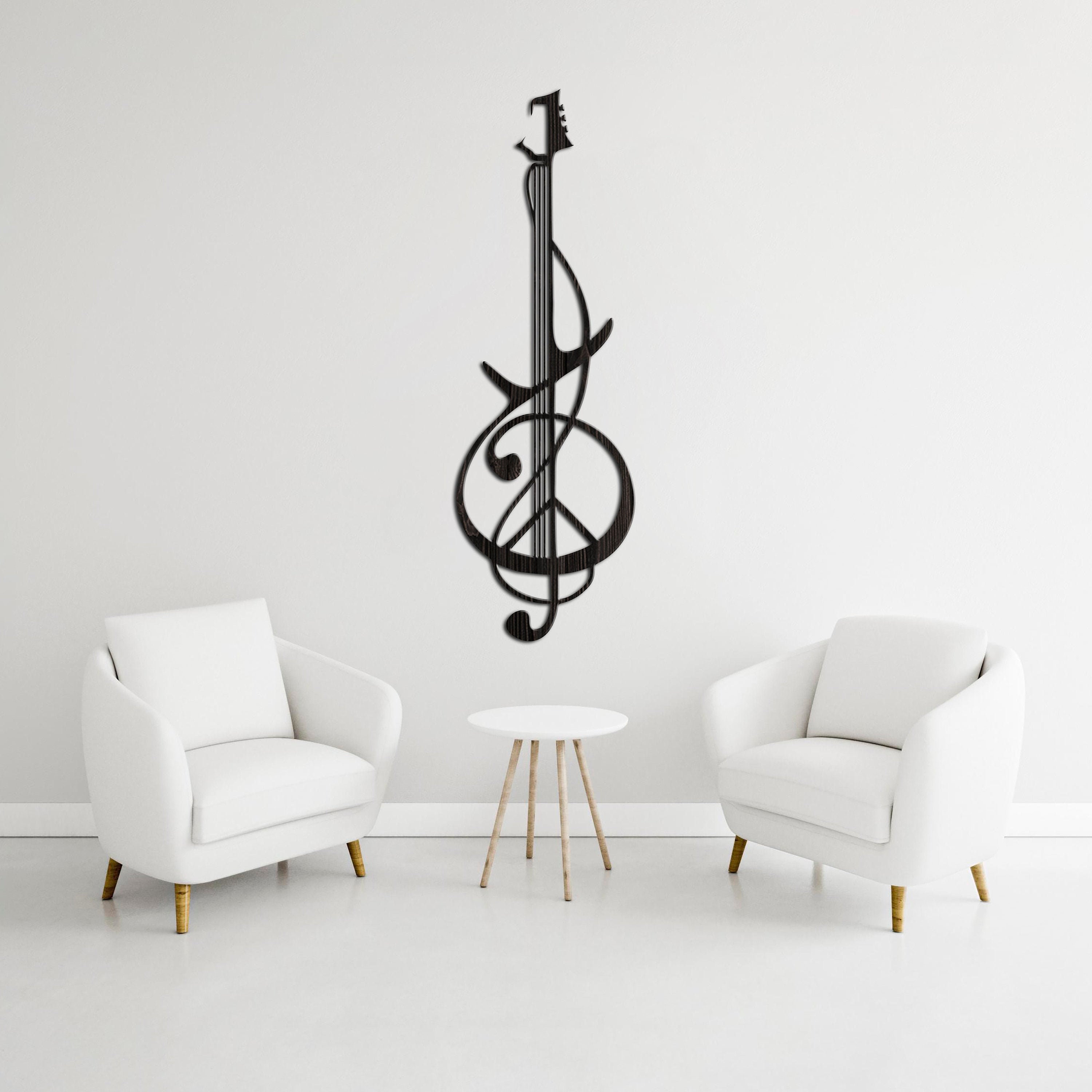 Music Wood Wall Art Music Wood Sign Treble Clef Wall Art - Etsy