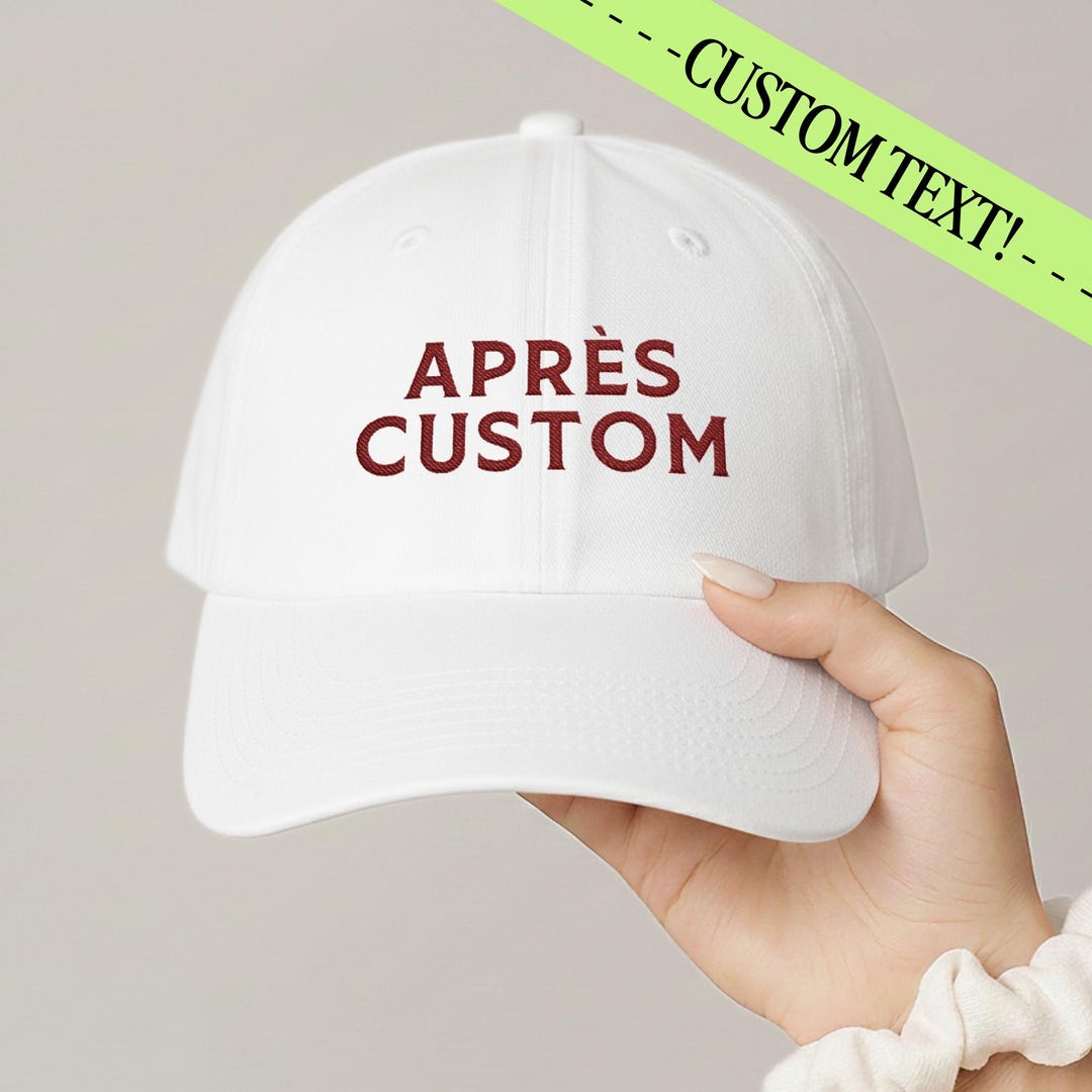 Custom Après Hat | Create Your Own Après Word, Personalized Embroidered ...