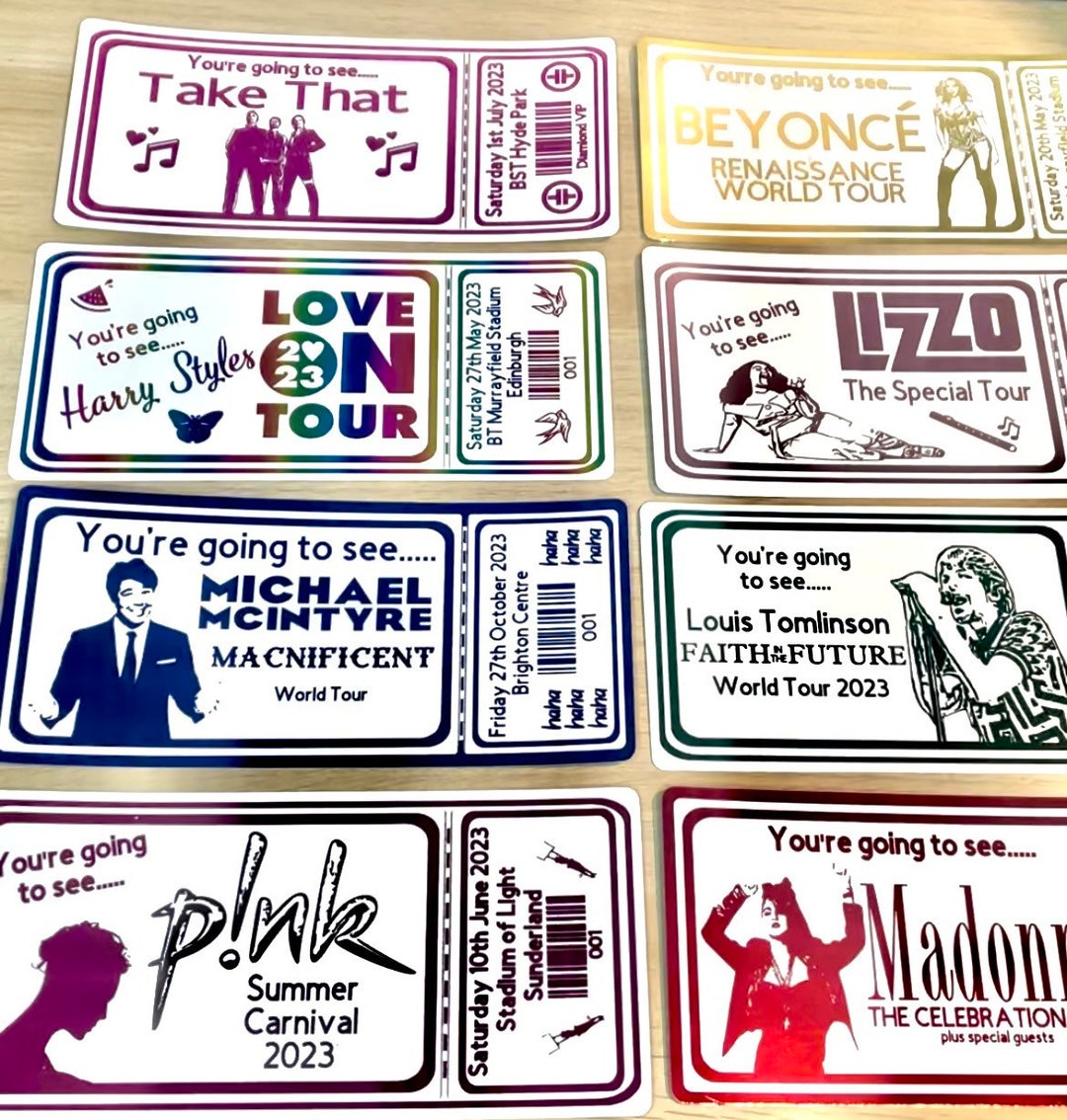 Personalised Foil Event Gift Ticket for Concerts Sports - Etsy UK