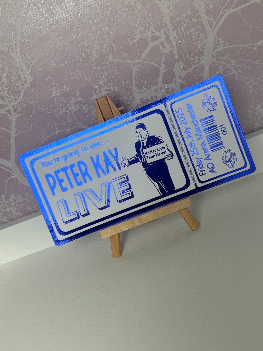 Peter Kay Live Arena Tour Foil Event Souvenir Ticket - Handmade ...