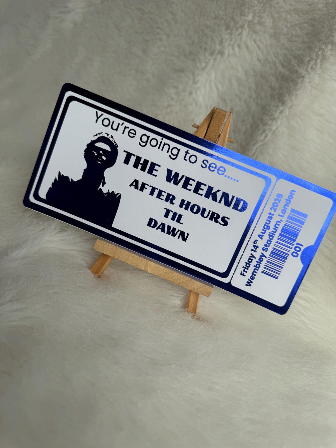 Personalised the Weeknd Wembley Foil Concert Ticket - Custom Event Gift ...
