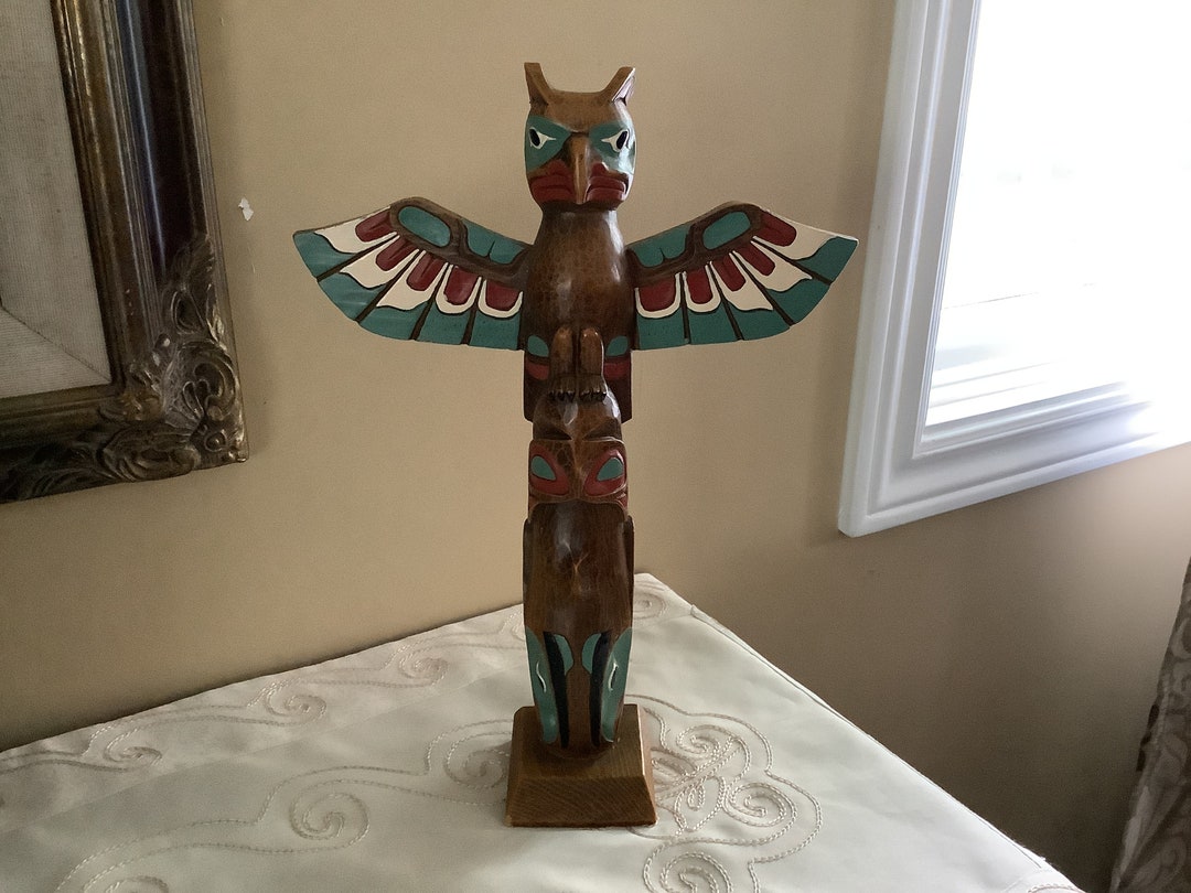 Resin Totem Pole Hand Painted Canada Totem Pole - Etsy