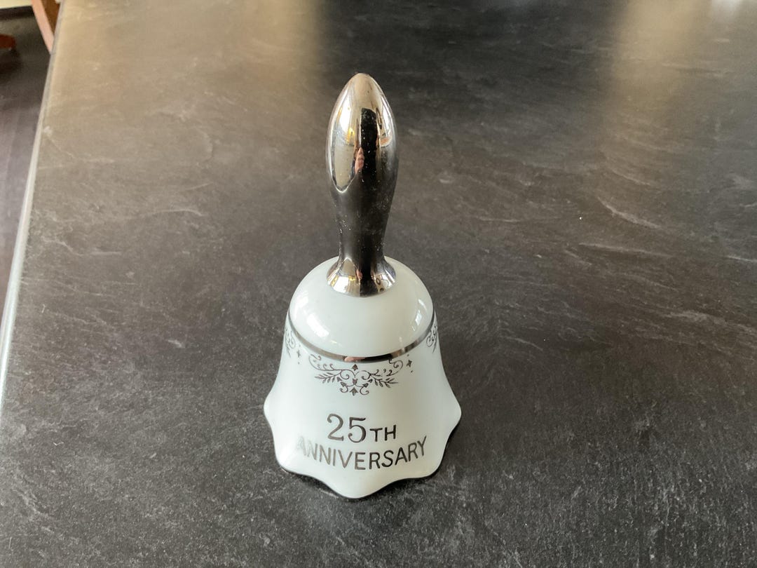 25th Anniversary Bell Silver Wedding Bell - Etsy