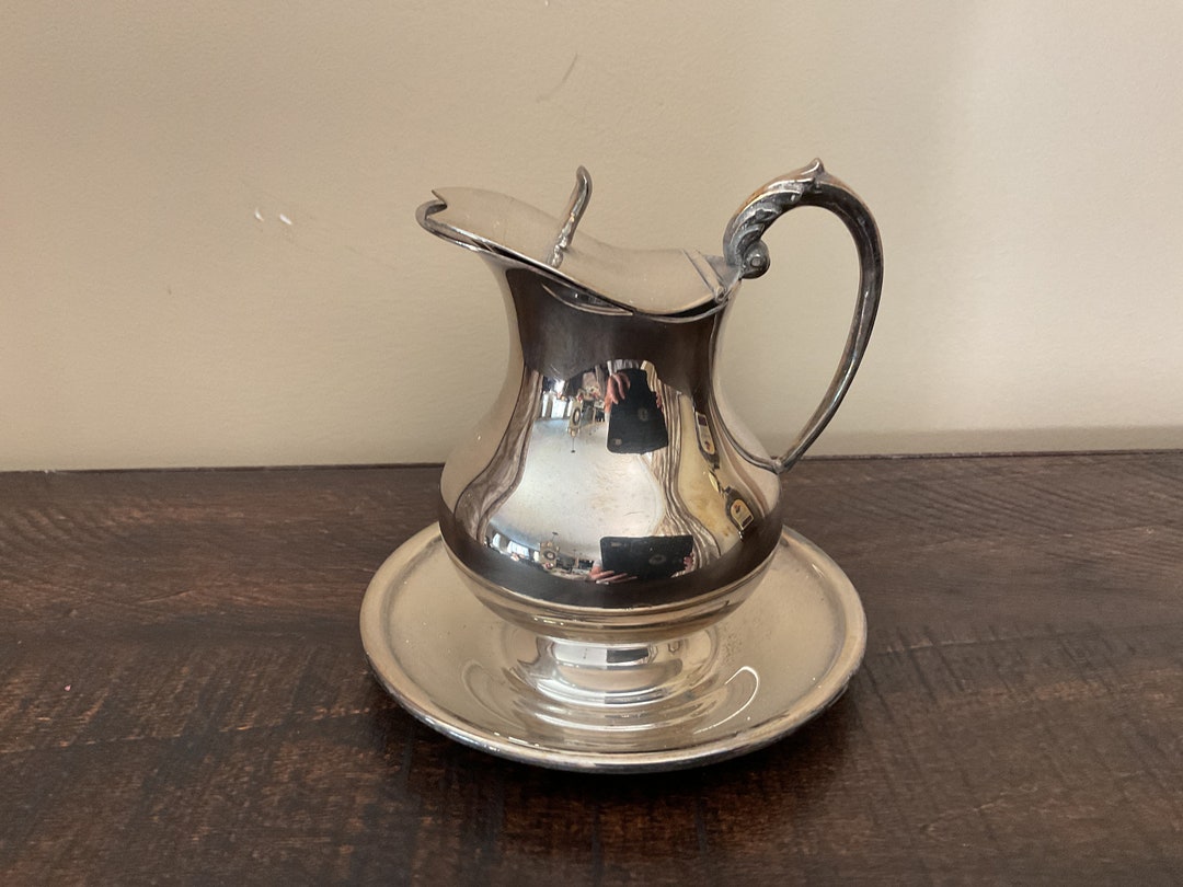 Vintage Morton Parker Syrup Pitcher Jug With Plate - Etsy
