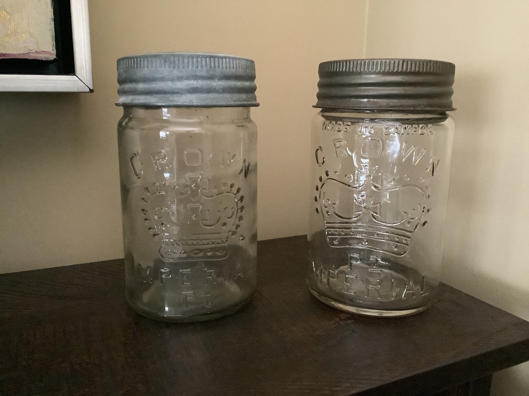 Crown Mason Jar Imperial Pt Crown Mason With Lids - Etsy