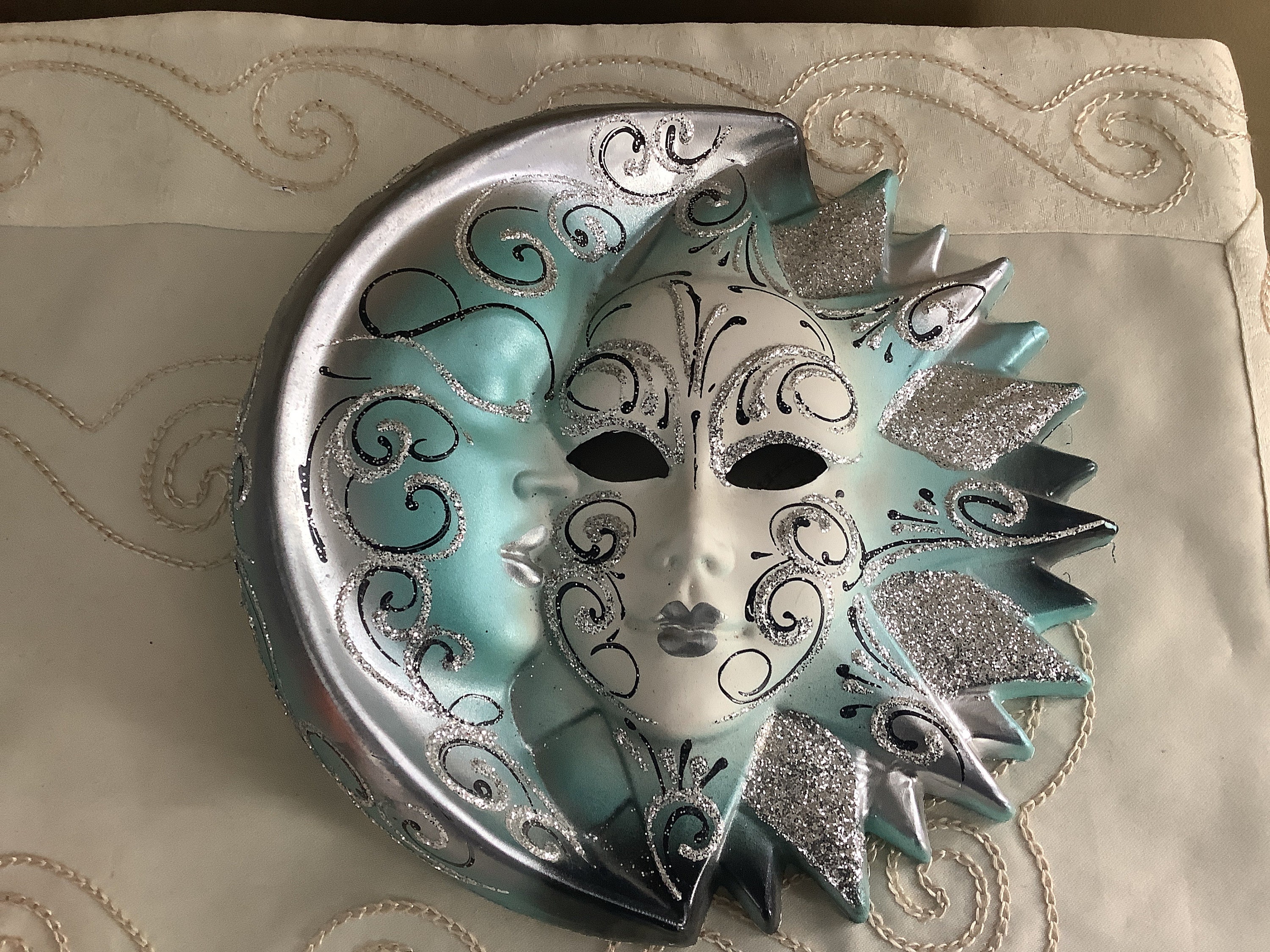 Sun Moon Mask Italy Mask Wall Mask Hand Painted Mask - Etsy