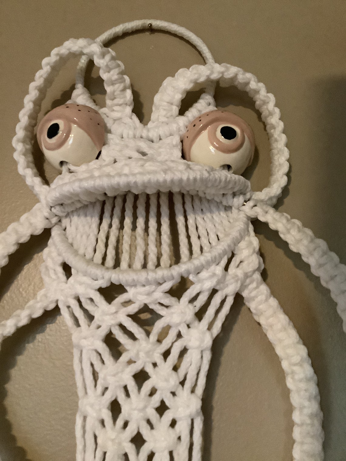 Frog macrame vintage macrame frog wall hanging macrame wall | Etsy