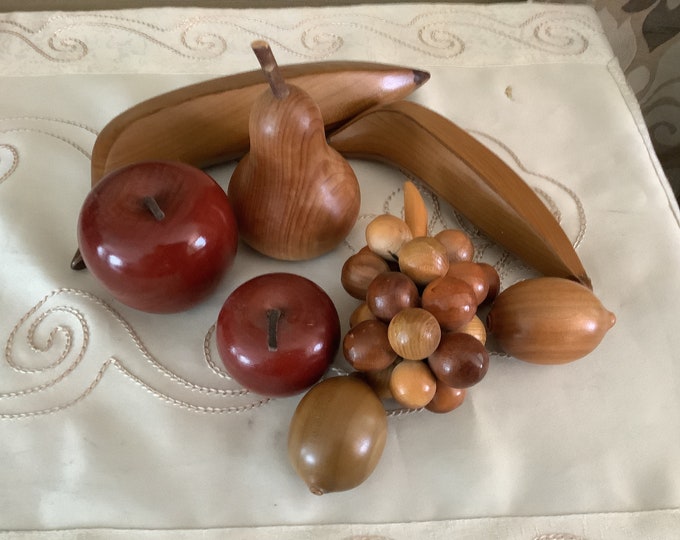 Wooden Fruit Wooden Pear Apple Fruit - Etsy