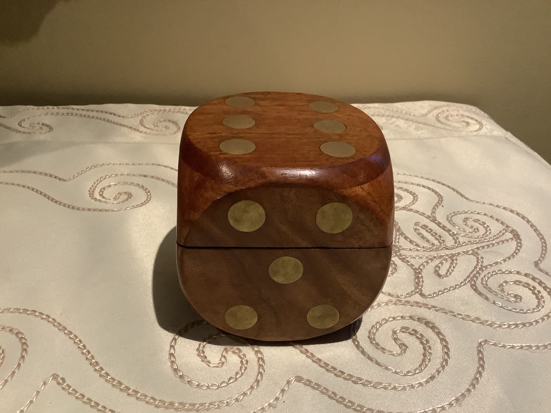 Wooden Dice Box of Dice Set - Etsy