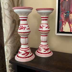 Fitz and Floyd Candle Holders Town & Country Candlesticks - Etsy