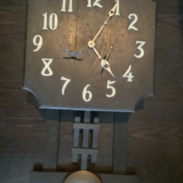 Mission Style Wall Clock - Etsy