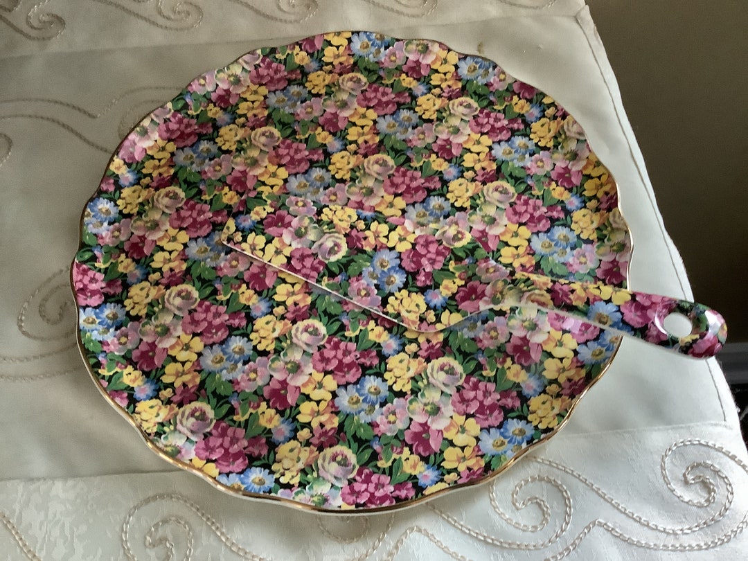 Old Foley James Kent Cake Plate and Server Chintz Cake Plate - Etsy