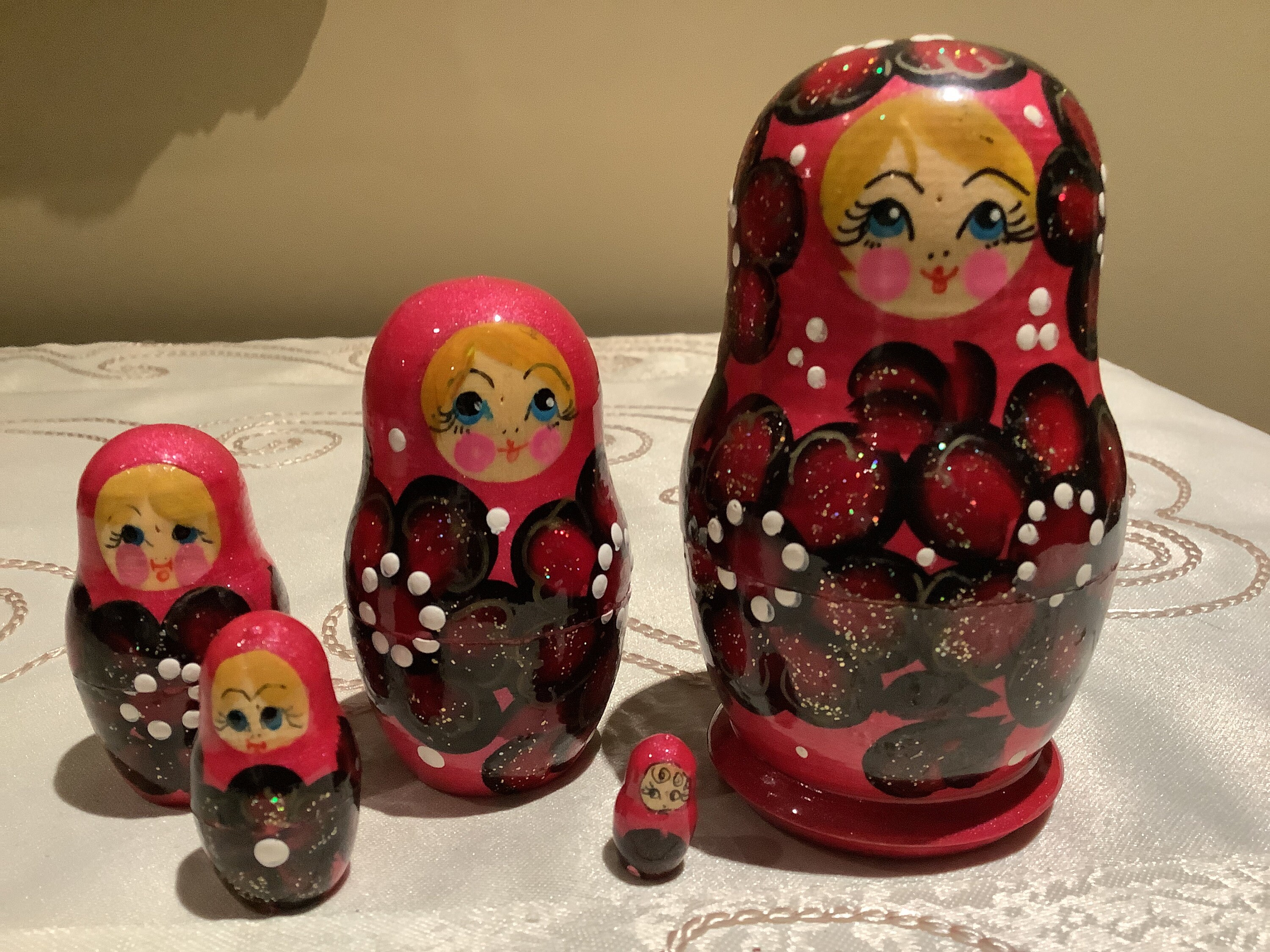 Soviet Santa Nesting Dolls For Kids, Matrioshka Babushka Doll, Wooden ...