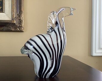 Zebra Glass Art - Etsy