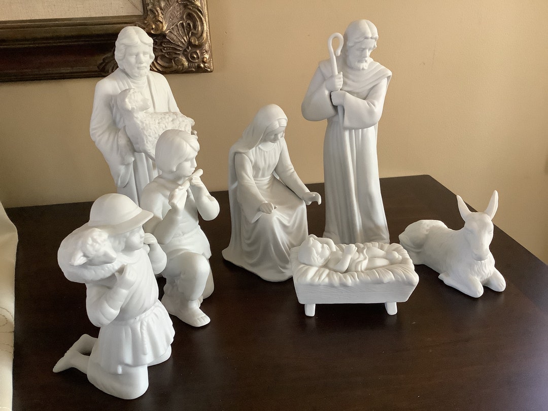 Enesco Nativity Porcelain Bisque Nativity - Etsy