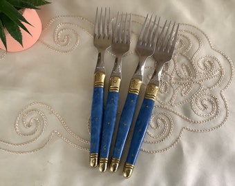 Blue Handle Flatware - Etsy