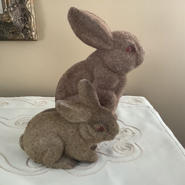 Flocked Bunny - Etsy