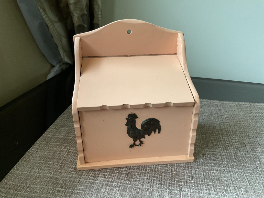 Vintage Wooden Recipe Box Rooster - Etsy