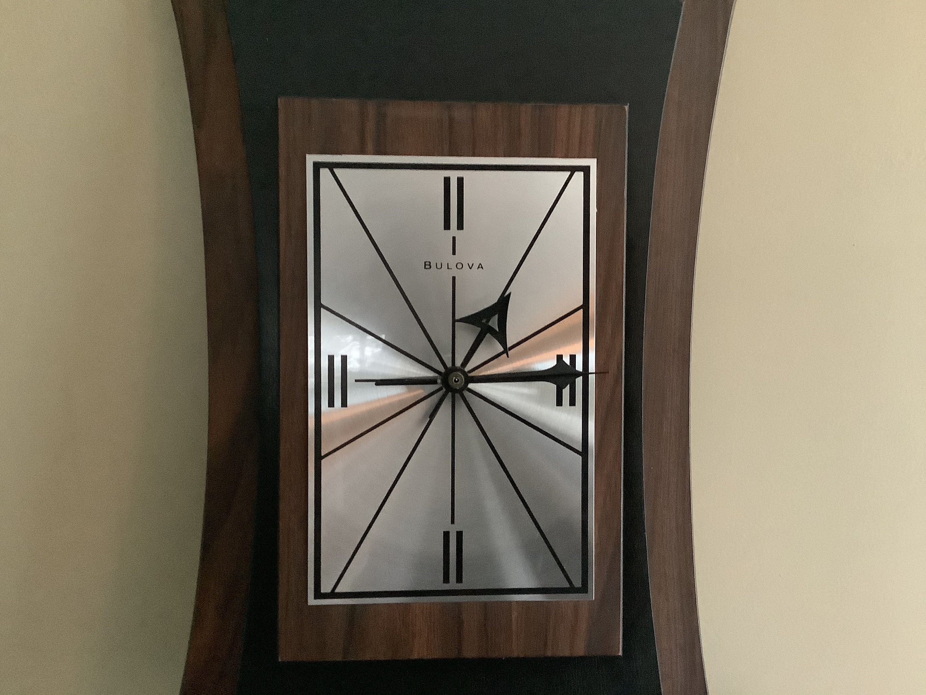 Wall Clock Vintage MCM Bulova Clock Wall Clock Mid Century | Etsy