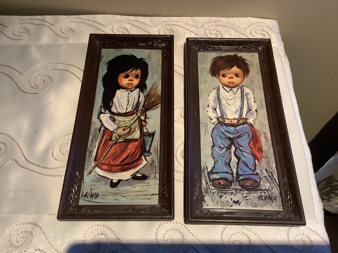 Alvaro Franco Big Eyes MCM Vintage 60s Children Print - Etsy