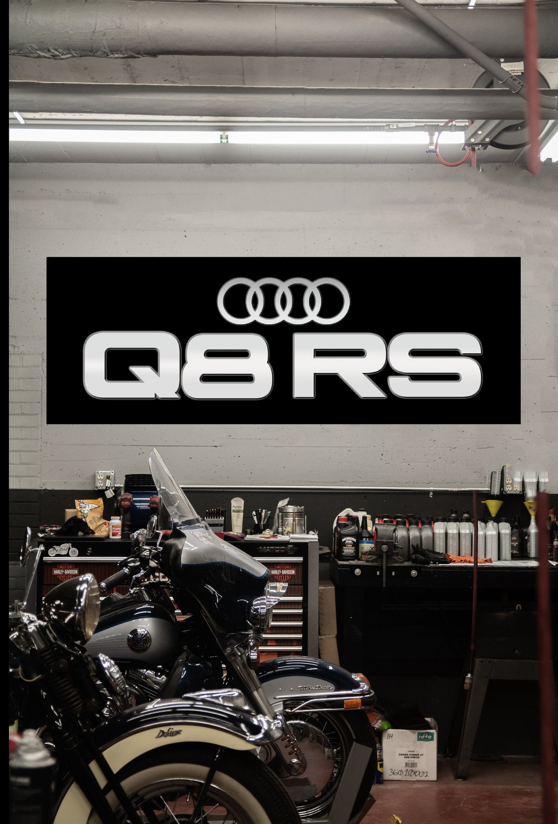 Audi Q8 RS Logo Banner Gift for Him Man Cave Decor - Etsy